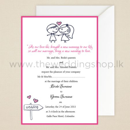 Cute Couple Wedding Invitation - The Wedding Shop